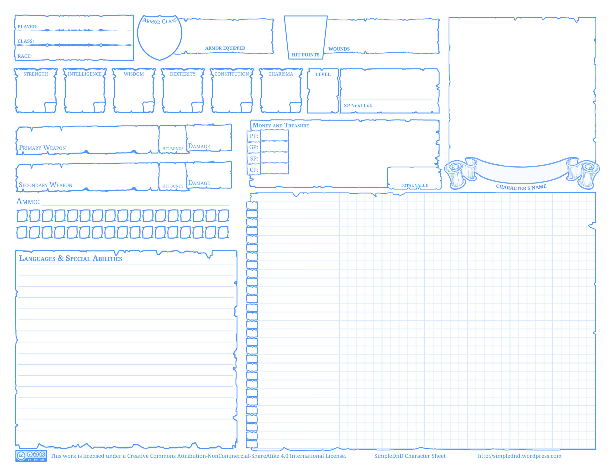 Character Sheet - Cresthaven RPG